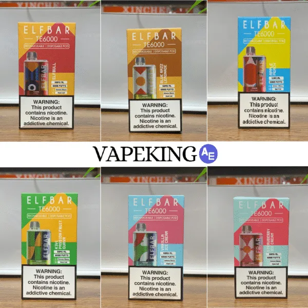 ELFBAR TE 6000PUFFS DISPOSABLE IN DUBAI IN DUBAI, U.A.E - VAPEKING AE