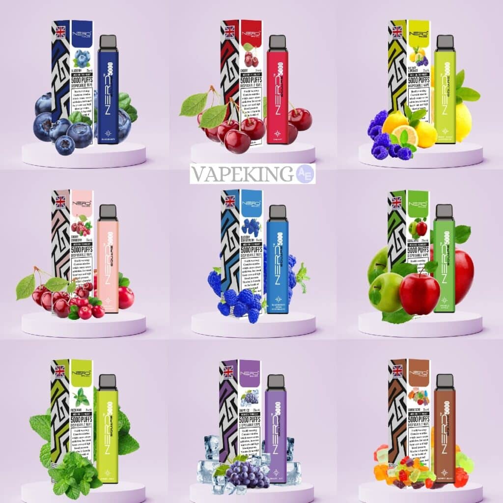 NERD SQUARE DISPOSABLE (5000 PUFFS) IN DUBAI In Dubai, U.A.E - VAPEKING AE